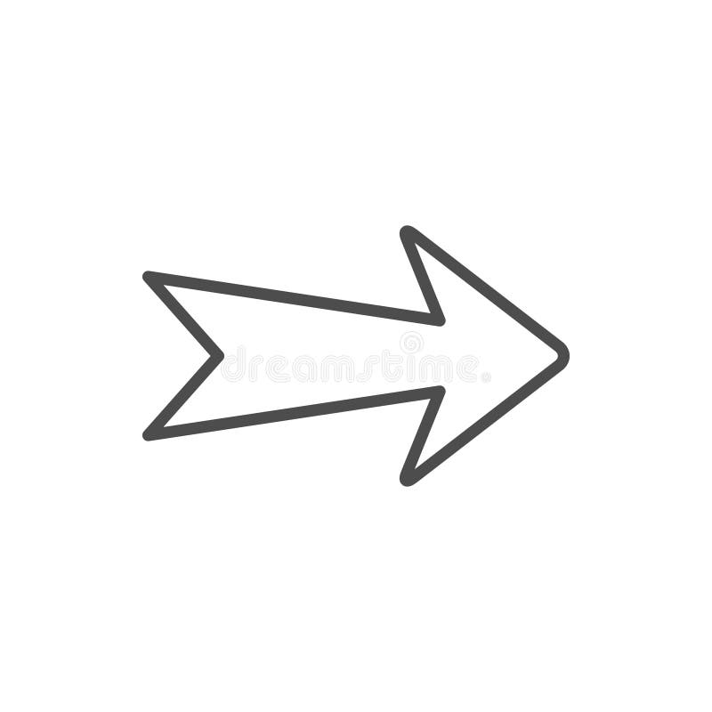 Map Pointer Line Outline Icon Isolated on White Stock Vector - Illustration of point, navigation ...