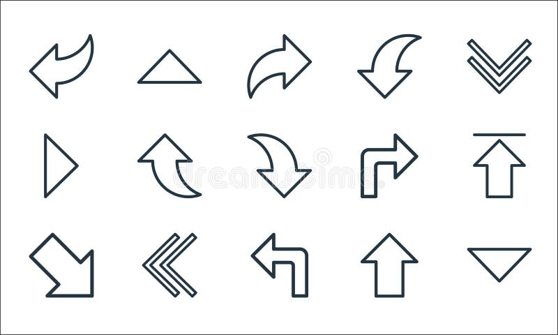 Downward Arrows Icons Set Stock Illustrations – 81 Downward Arrows ...