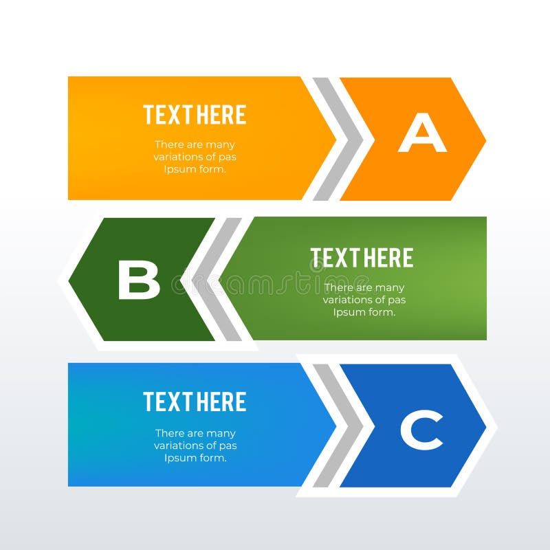 Arrow List Infographic Template Design. Business Concept Infograph with ...