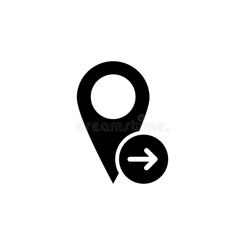 Arrow, Location Icon. Simple Glyph, Flat Vector of Location Icons for ...