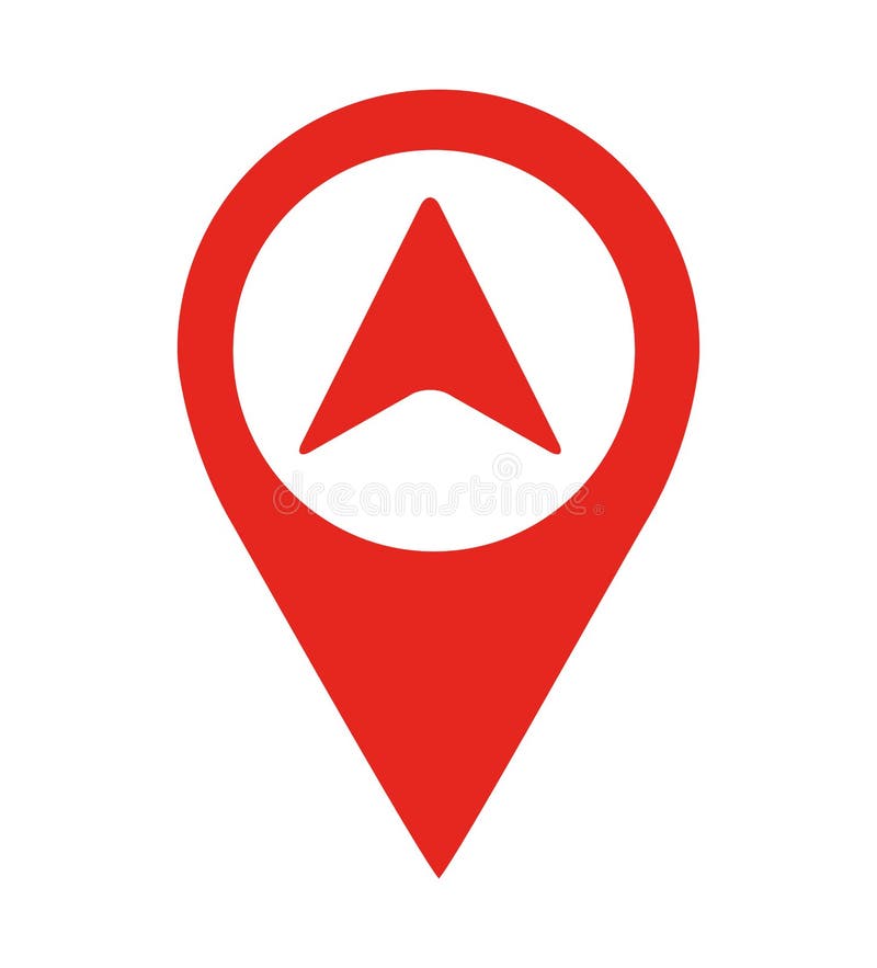 Arrow Location Pin Isolated Icon Design Stock Illustration ...