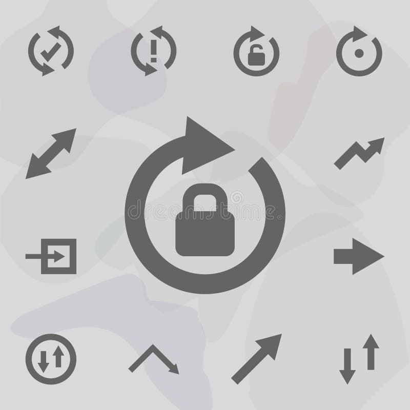 Arrow, Lock Icon. Universal Set of Arrows for Website Design and ...