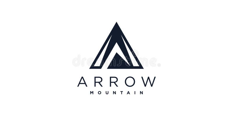 Arrow Logo with Creative Mountain Concept Premium Vector Stock Vector ...