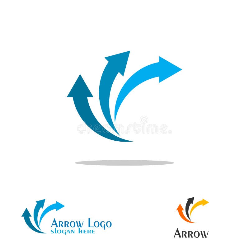Arrow logo design. stock vector. Illustration of colorful - 124880047