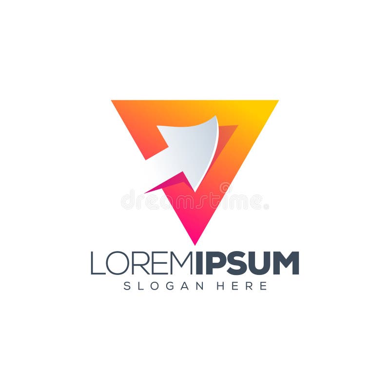 Arrow Logo Design Vector Illustration Stock Illustration - Illustration ...