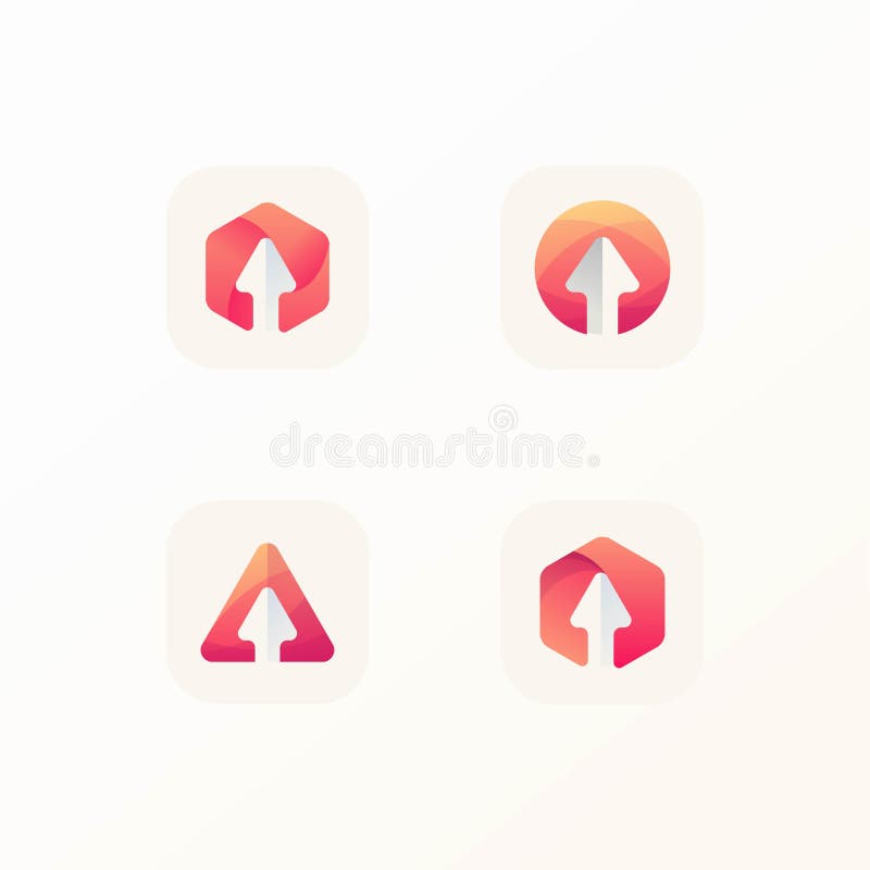 Arrow Logo Icon Set Ready To Use with Editable Master Files Stock ...