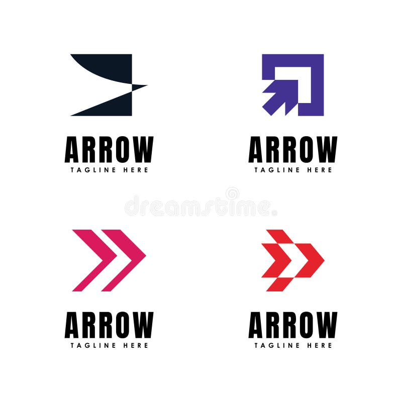 Arrow Logo Icon Template Vector Design Stock Vector - Illustration of ...