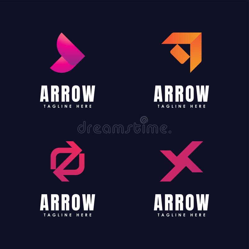Arrow Logo Icon Template Vector Design Stock Vector - Illustration of ...