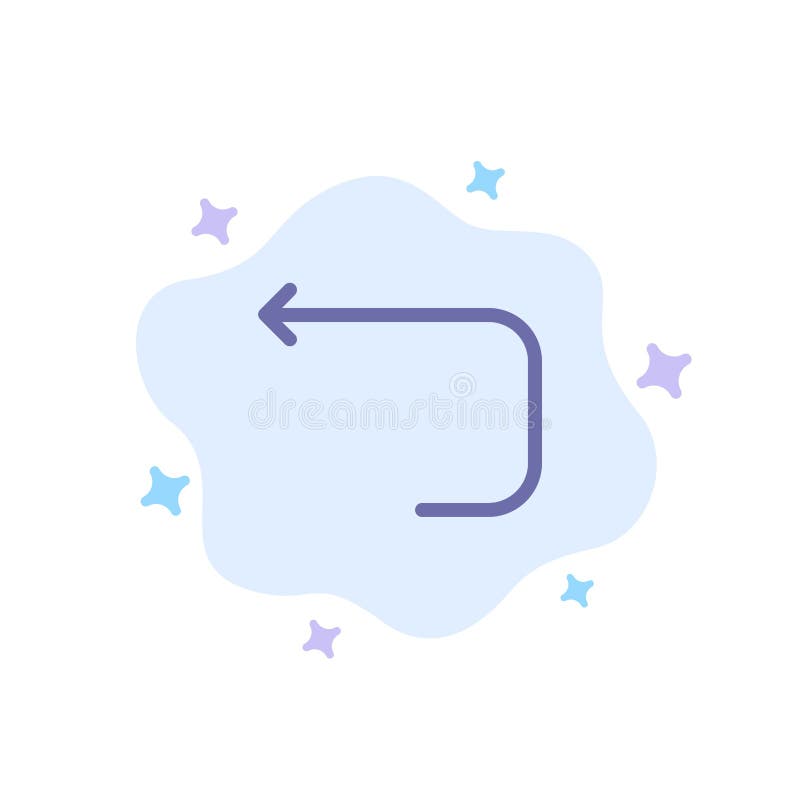Arrow, Loop, Loop Arrow, Back Blue Icon on Abstract Cloud Background ...