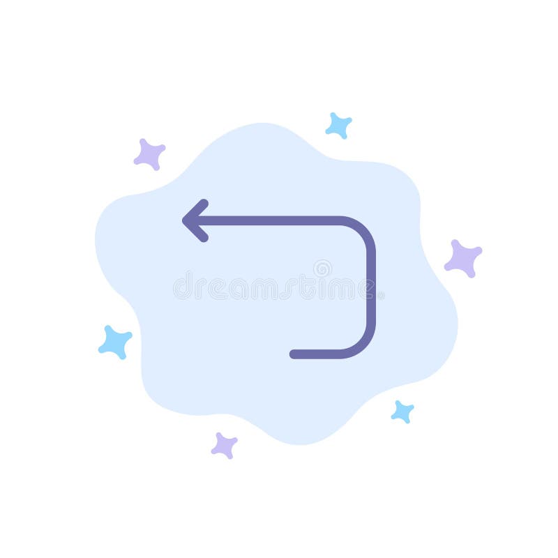 Arrow, Loop, Loop Arrow, Back Blue Icon on Abstract Cloud Background ...