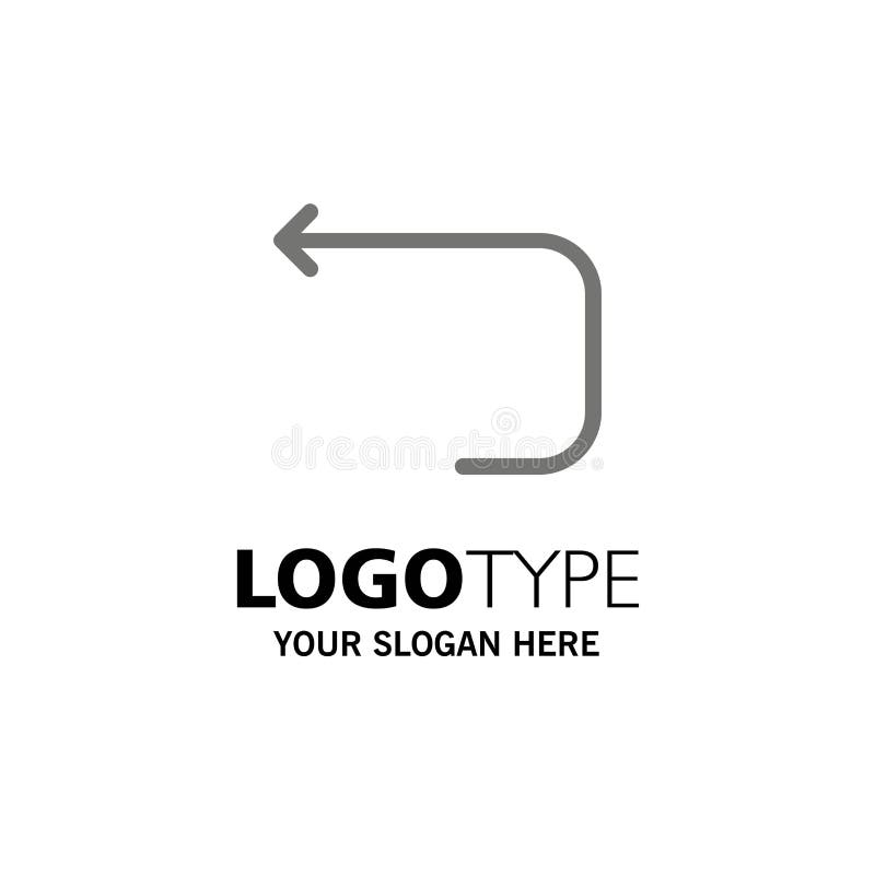 Arrow, Loop, Loop Arrow, Back Business Logo Template. Flat Color Stock ...