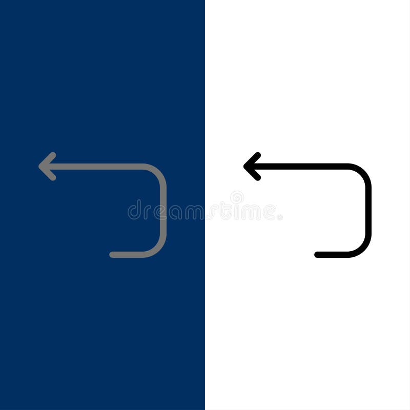 Arrow, Loop, Loop Arrow, Back Icons. Flat and Line Filled Icon Set ...