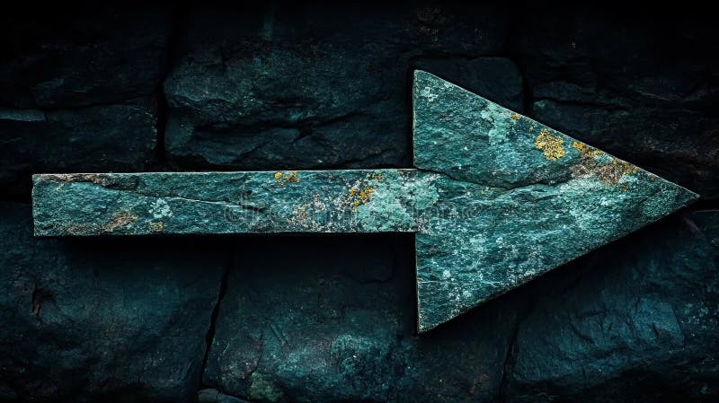 Arrow Made of Granite Stone. Made with Generative IA. Stock ...