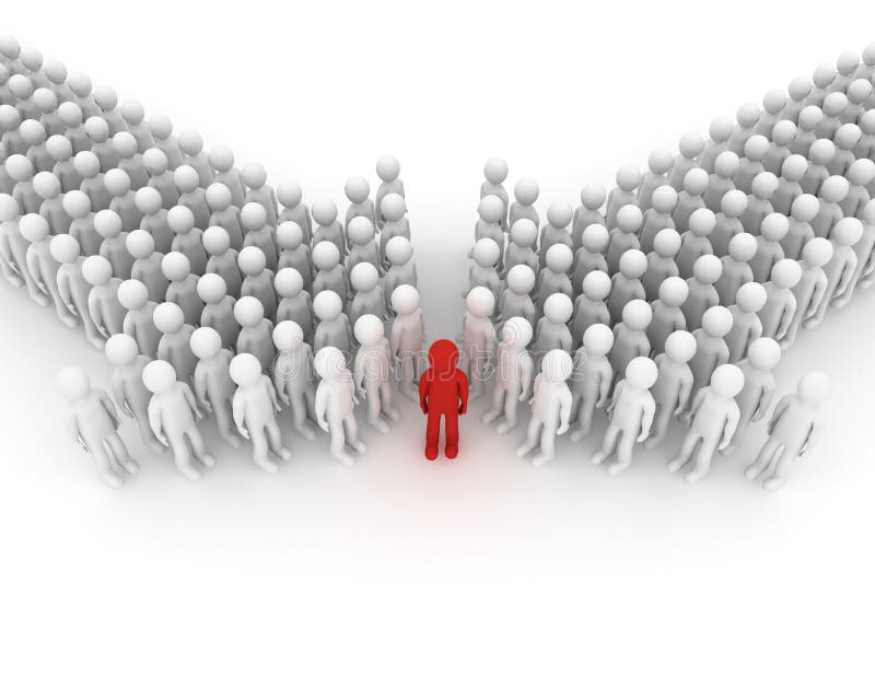 Separate People Groups Join Unite Merge Together Stock Vector ...