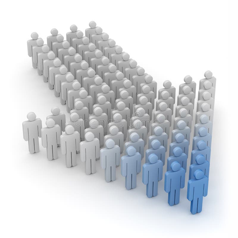 Arrow Made of People stock illustration. Illustration of human - 56083610