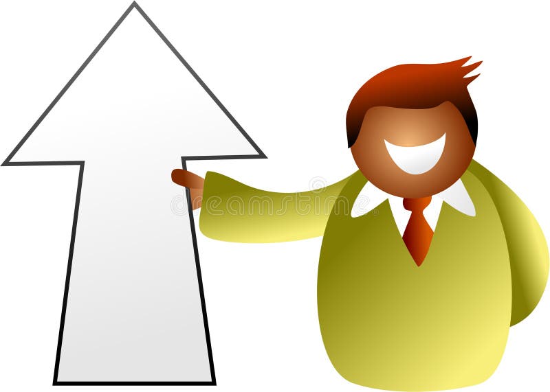 Arrow man stock illustration. Illustration of people, business - 1056976