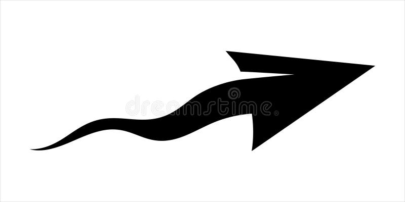 Arrow Mark Icon. Modern Black Arrow Logo. Vector Isolated on Background ...