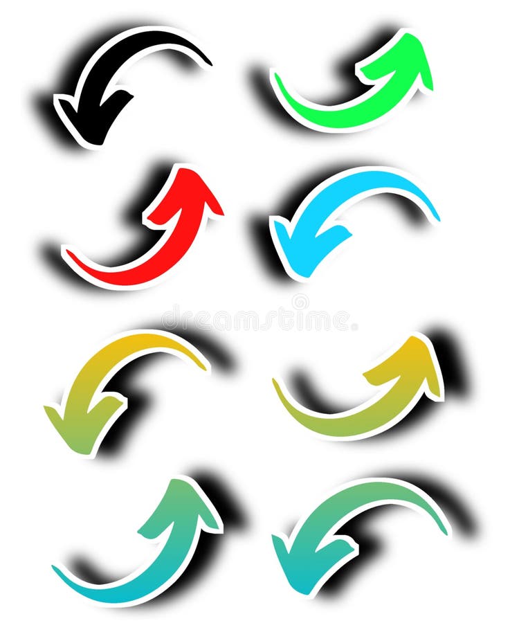Arrow Mark Icon. Hand Drawn Arrow Illustration Stock Vector ...