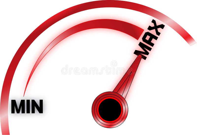 Minimum And Maximum Speed Meter Stock Illustration - Illustration of ...