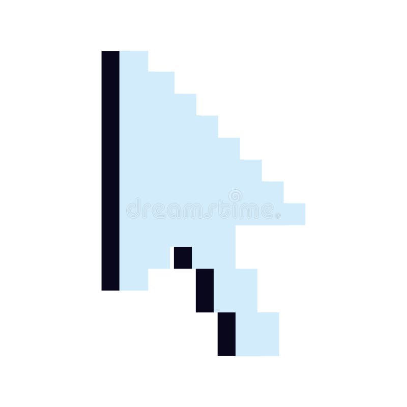Arrow Mouse Pointer Pixelated Icon Stock Vector - Illustration of ...