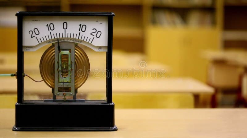 Arrow Moves on Old Manometer for School Stock Footage - Video of ...