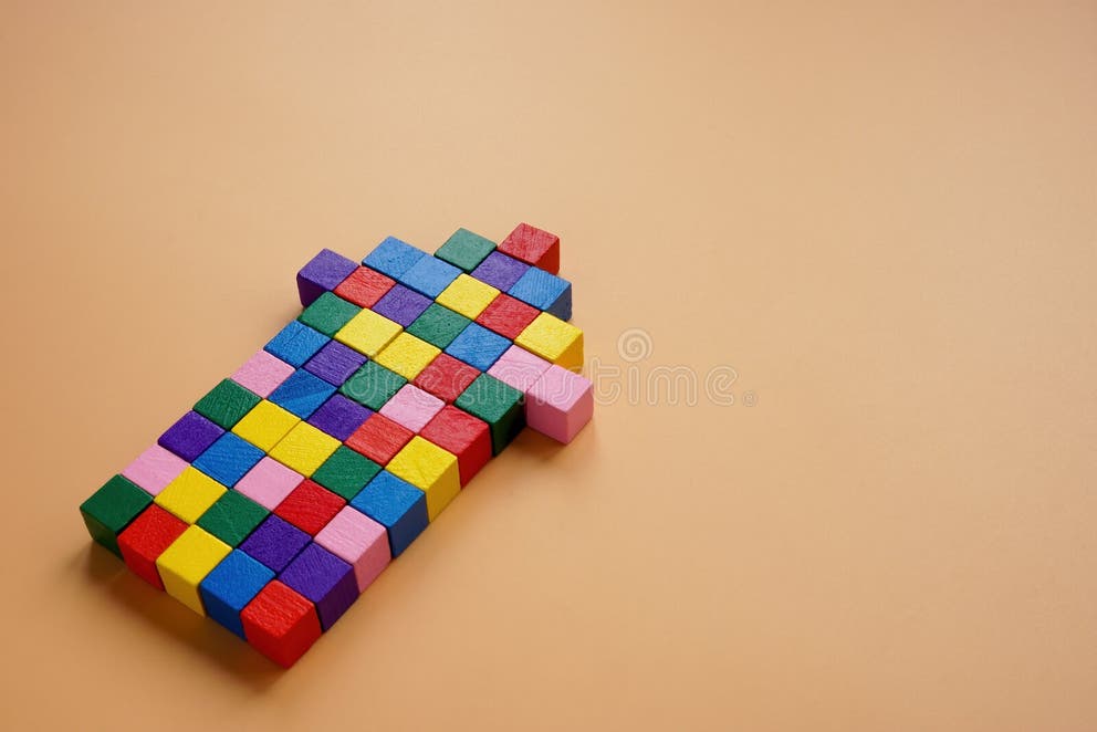 An Arrow of Multi-colored Cubes As a Symbol of Unity, Cooperation and ...