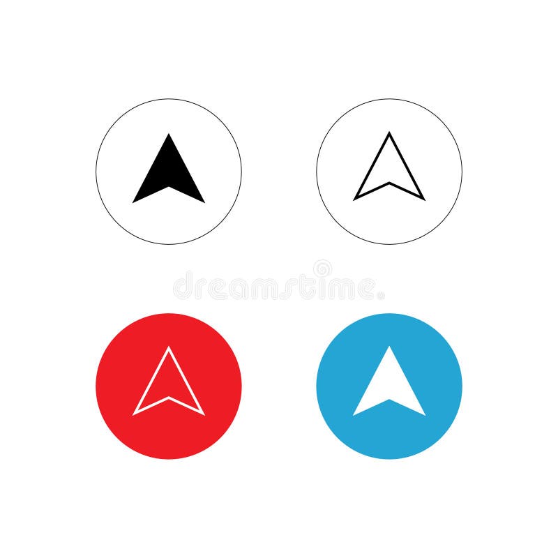 Arrow Navigation, Navigate, Navigator Icon Vector in Flat Style Stock ...