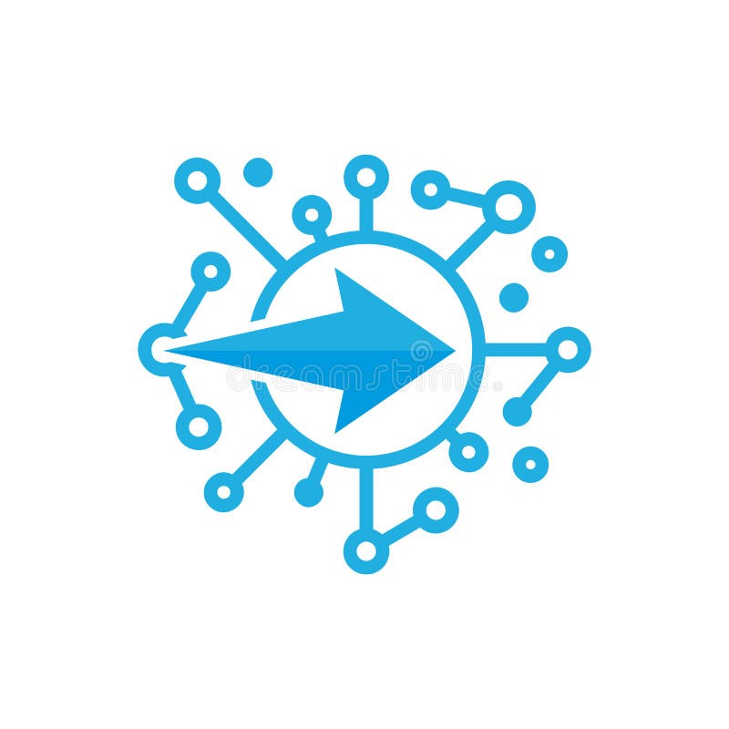 Arrow Network Logo Icon Design Stock Vector - Illustration of left ...