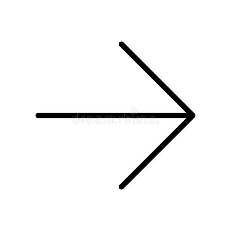 Arrow Next Circle Icon Line Isolated on White Background. Black Flat ...