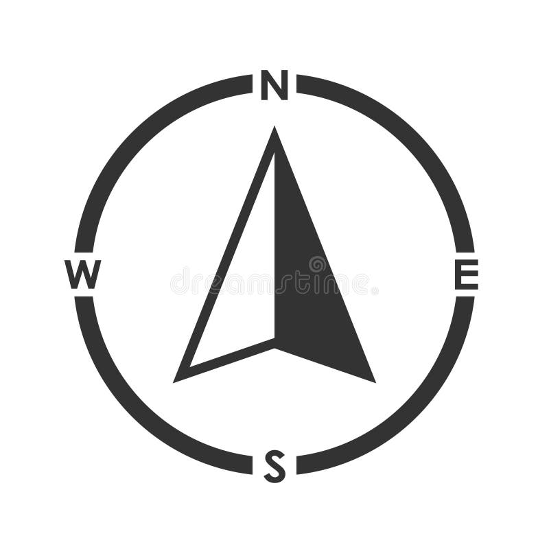 Compass Abstract Graphic Icon Stock Vector - Illustration of white ...