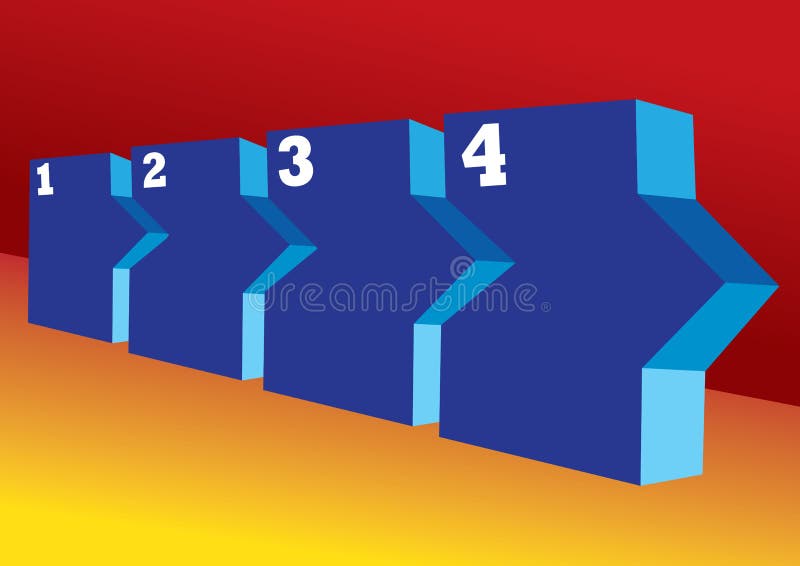 Arrow with numbers layout. stock vector. Illustration of decorative ...