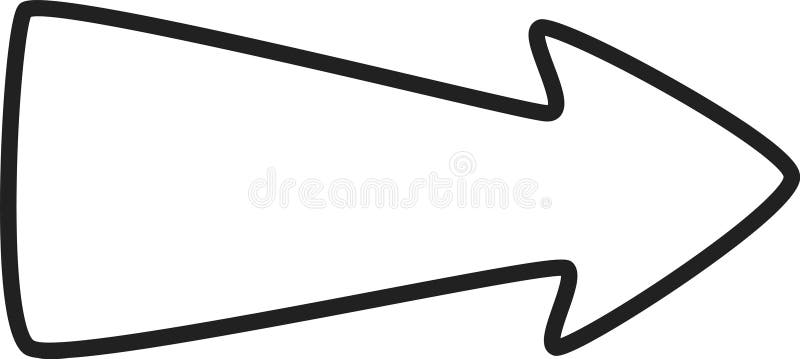 Arrow Outline Doodle stock vector. Illustration of line - 309465579