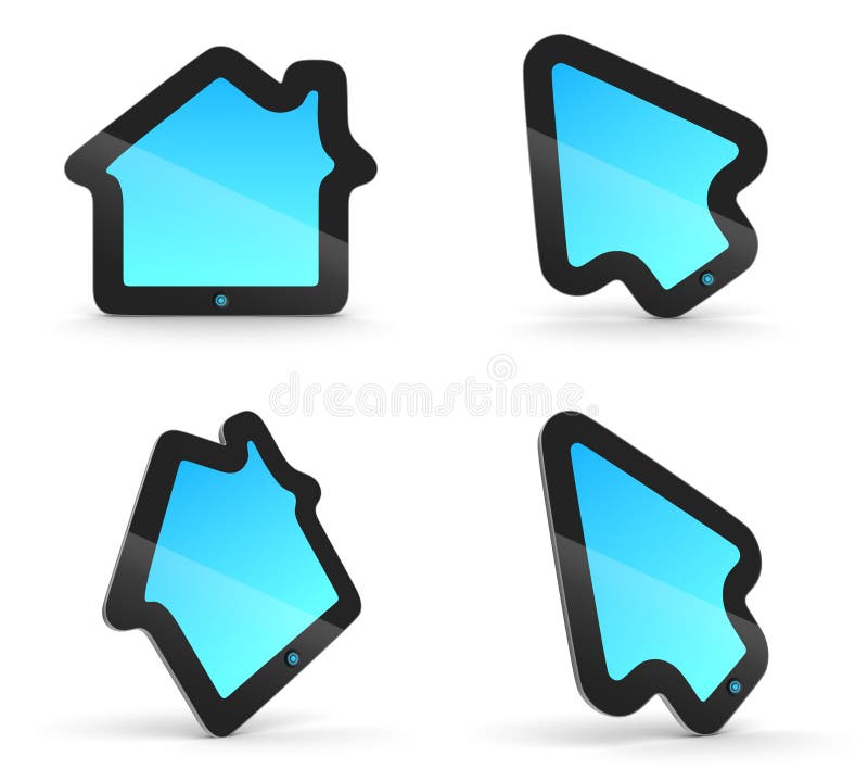 Arrow pad and House pad stock illustration. Illustration of glossy ...