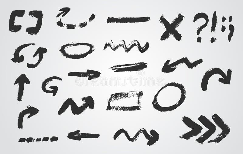 ARROW PAINTED BRUSH, HAND DRAWING Stock Vector - Illustration of ...