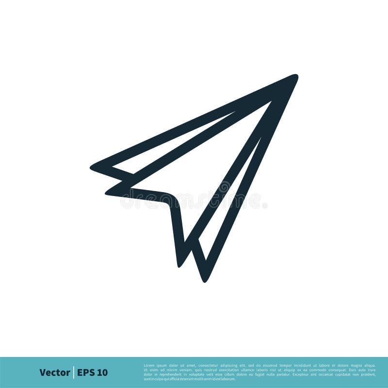 Arrow Paper Plane Icon Vector Logo Template Illustration Design. Vector ...