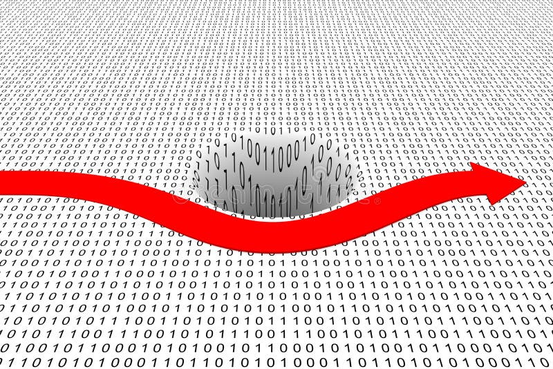 Arrow passes a black hole stock illustration. Illustration of online - 93853883