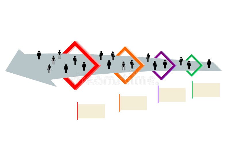 Arrow with Path that Grows with Man Icon To Success in a Four Step ...