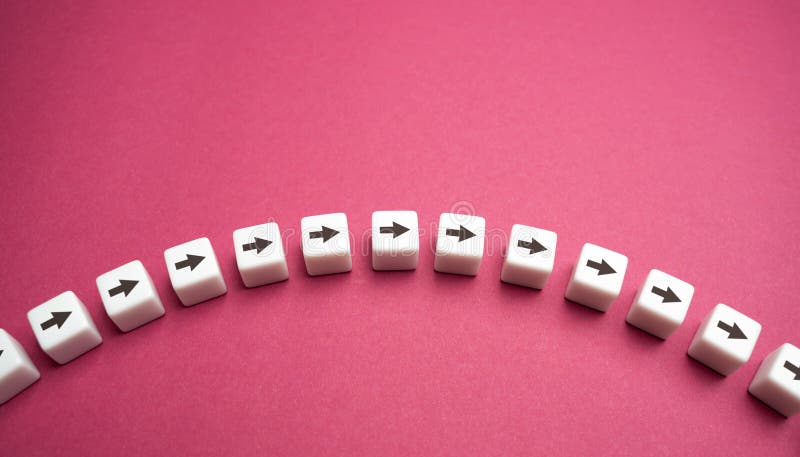 Arrow Path. Story Arc. Movement in One Direction. Sequential Chain of ...