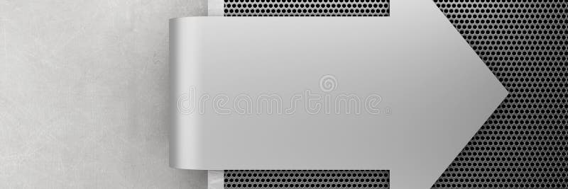 Arrow Pattern Silver Metal Background. 3d Rendering Stock Illustration ...