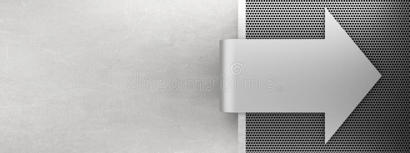 Arrow Pattern Silver Metal Background. 3d Rendering Stock Illustration ...