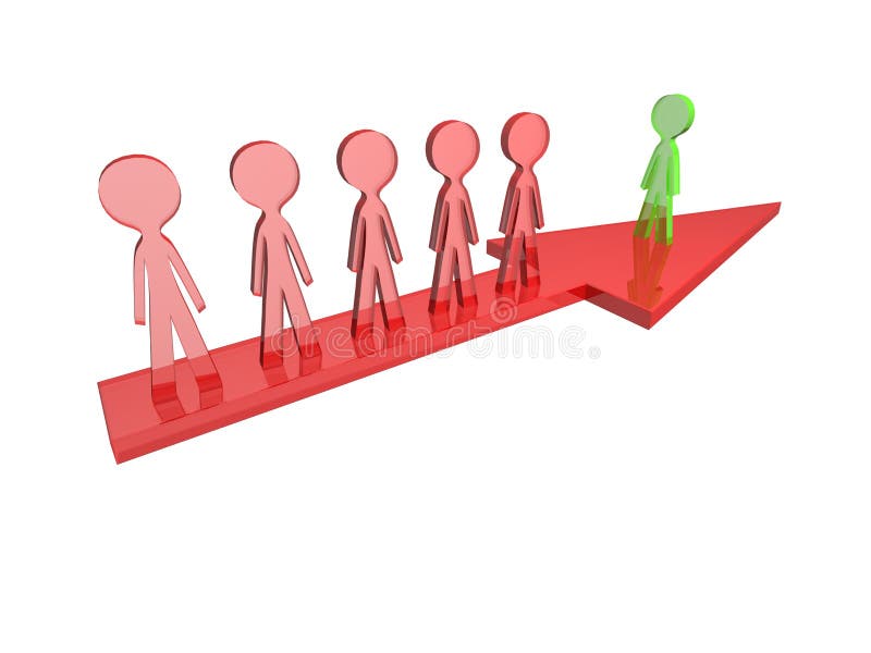 Arrow People Journey stock illustration. Illustration of peak - 8179604