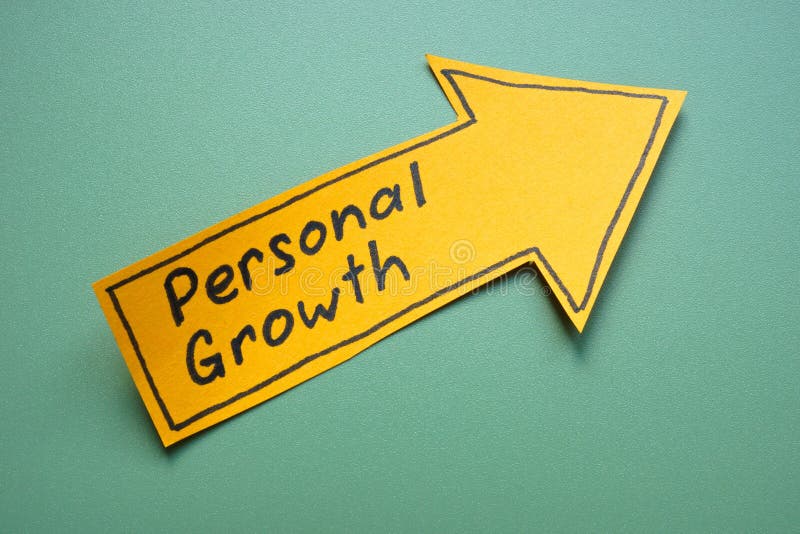 Arrow with Personal Growth Written. Self-improvement. Stock Image ...