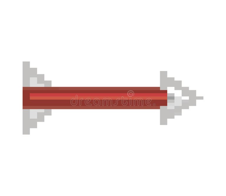 Arrow pixel art stock illustration. Illustration of 8bit - 255459955