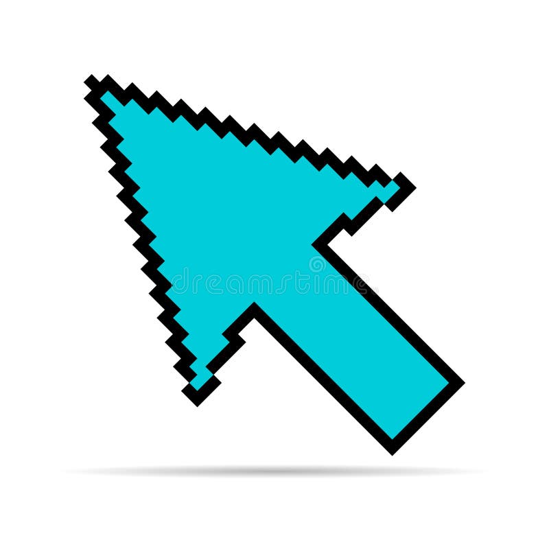 Arrow Pixel Icon Shadow, Web Cursor Click Mouse Symbol, Computer ... Arrow Pixel Icon Shadow, Web Cursor Click Mouse Symbol, Computer ...