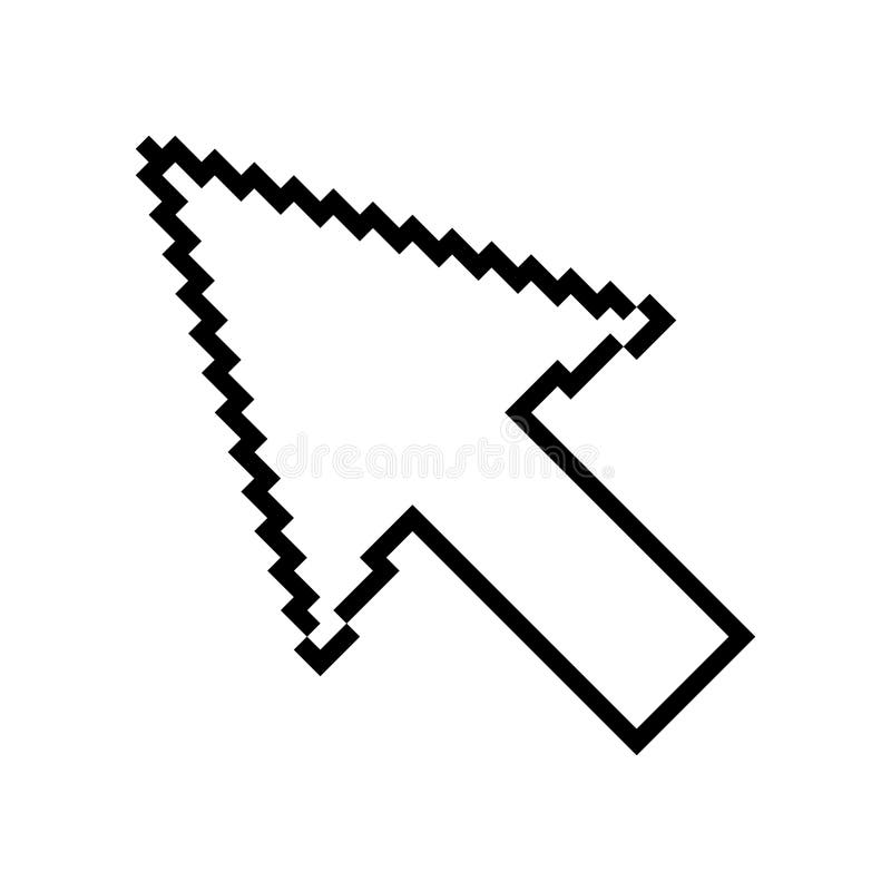 Arrow Pixel Icon, Web Cursor Click Mouse Symbol, Computer Pointer ... Arrow Pixel Icon, Web Cursor Click Mouse Symbol, Computer Pointer ...