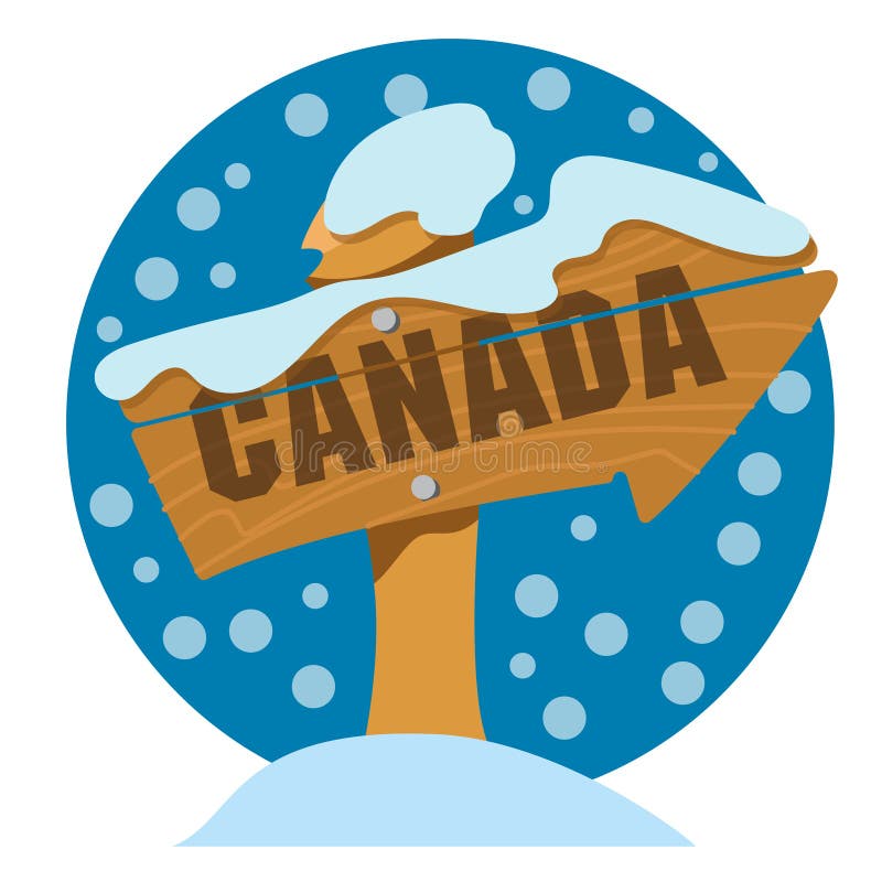 Arrow Pointer Canada in Cartoon Style Stock Illustration - Illustration ...