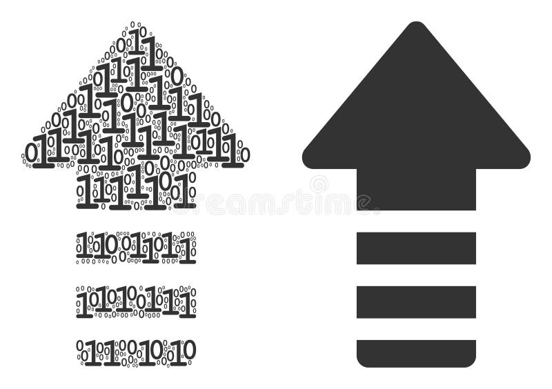 Arrow Pointer Collage of Binary Digits Stock Vector - Illustration of point, pointer: 119163951