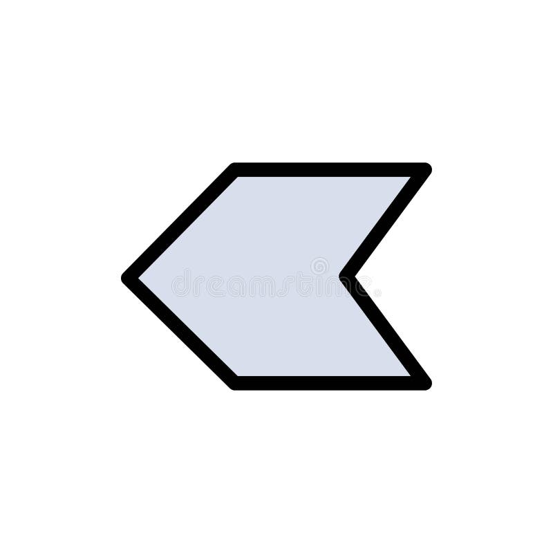 Arrow, Pointer, Left Flat Color Icon. Vector Icon Banner Template Stock ...