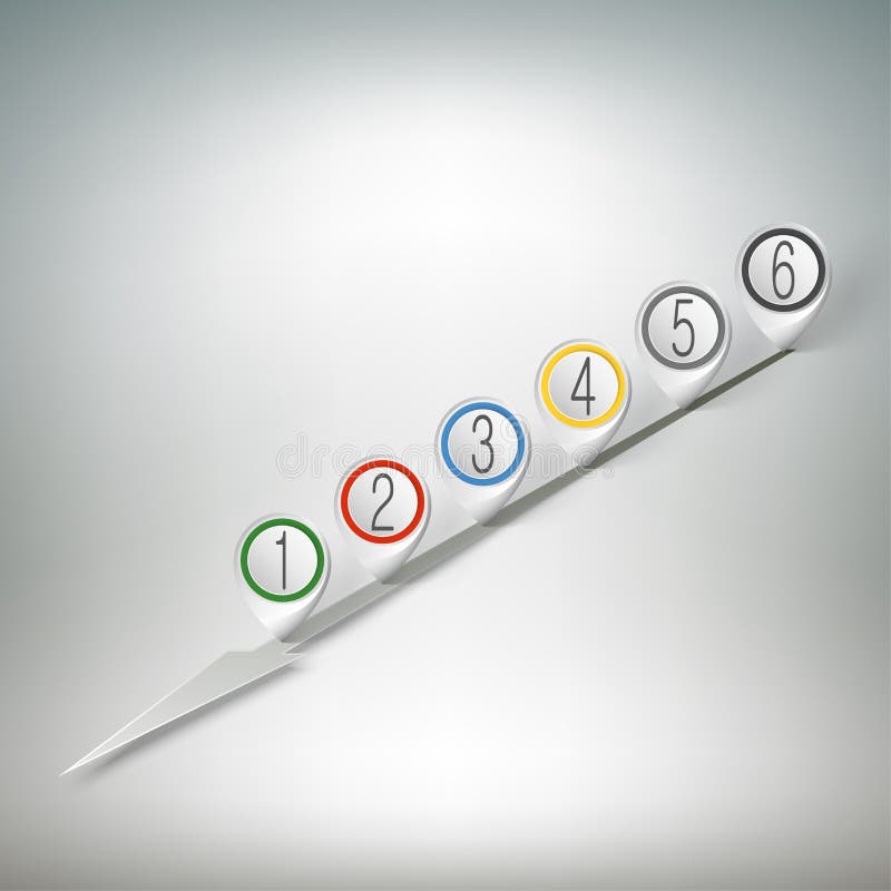 Arrow with Pointer Marks. Infographic for Business Stock Vector ...