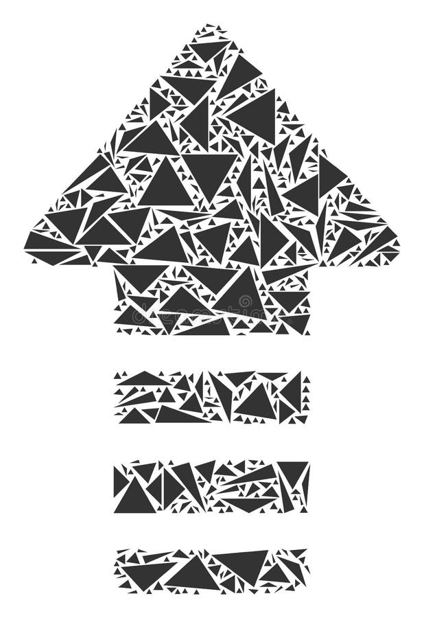 Arrow Pointer Collage of Triangles Stock Vector - Illustration of ...